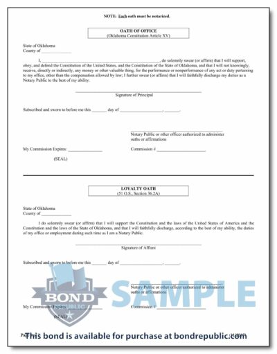 $10,000 Oklahoma Notary Bond | Bond Republic