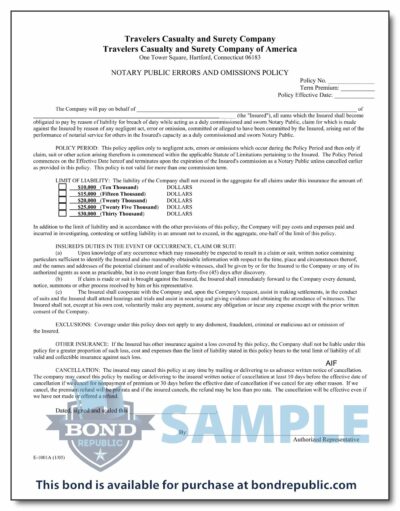 $15,000 Nebraska Notary Bond | Bond Republic