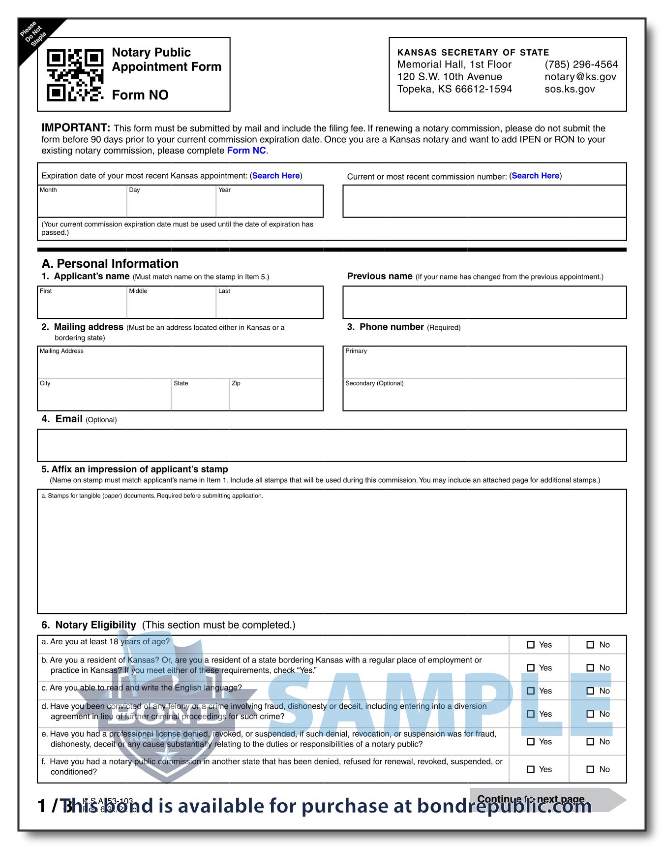 $12,000 Kansas Notary Bond | Bond Republic